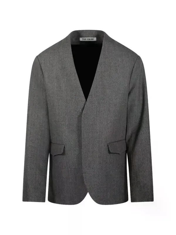 THE EROSE Collarless Virgin-wool Jacket