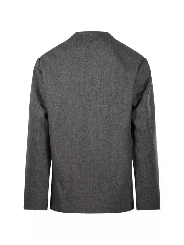 THE EROSE Collarless Virgin-wool Jacket
