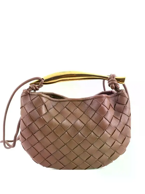 Bottega Veneta Sardine Top Handle Bag Intrecciato Nappa Mini Satchel - Brown