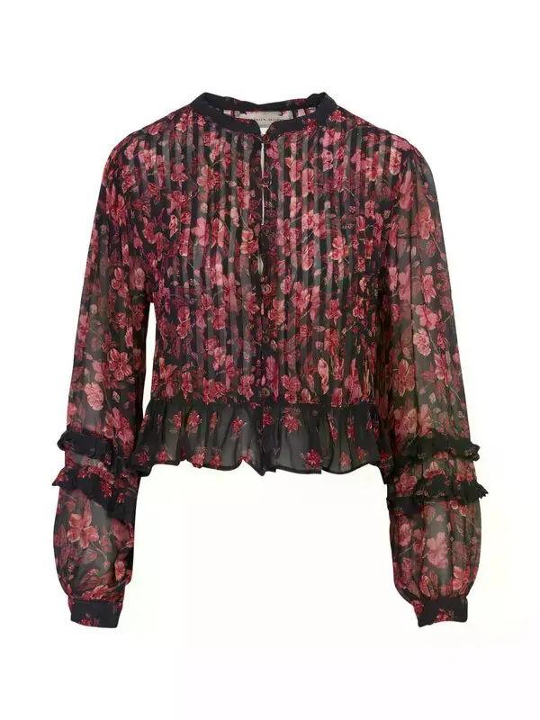 MAISON HOTEL Lerele Floral-print Ruffled Shirt