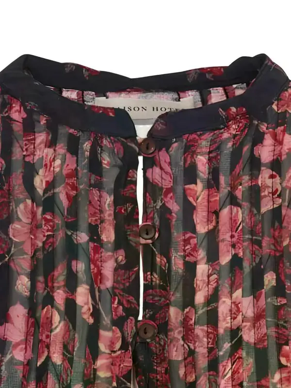 MAISON HOTEL Lerele Floral-print Ruffled Shirt