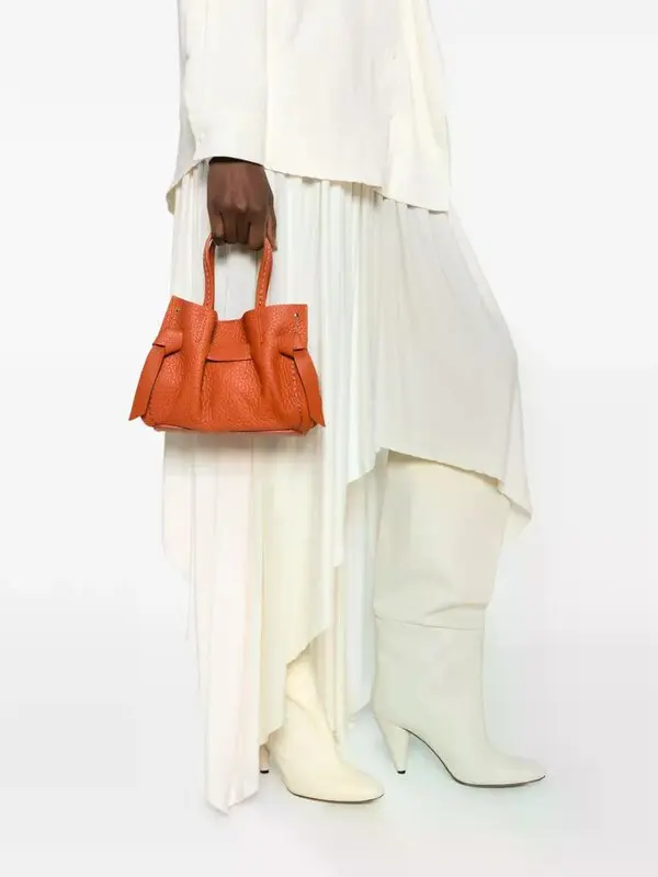 VISONA` Vittoria Grained Leather Tote Bag