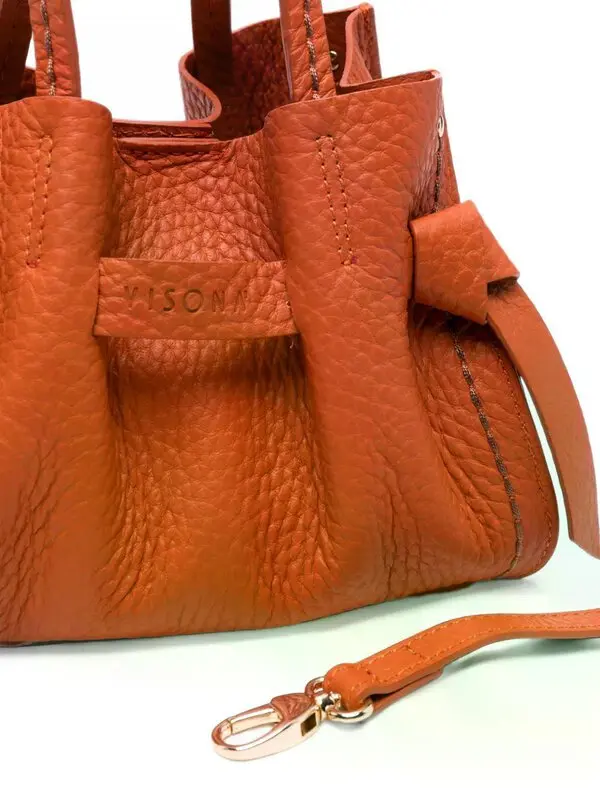 VISONA` Vittoria Grained Leather Tote Bag
