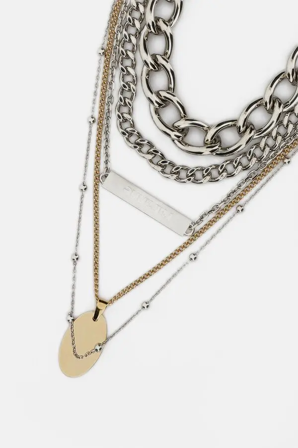 Rabanne Collier 5 Rangs - Argento