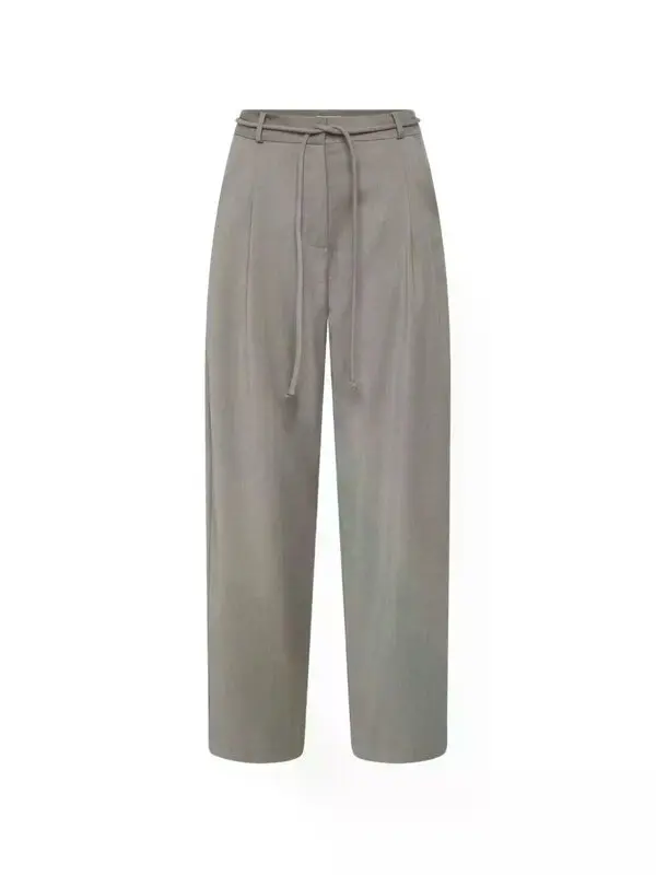 ST. AGNI Barrel Tailored Trousers - Grey