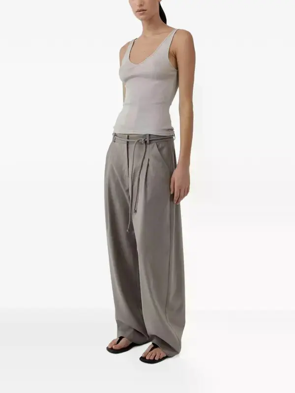 ST. AGNI Barrel Tailored Trousers - Grey