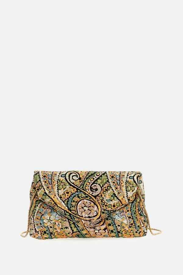 Dries Van Noten Borsa A Mano In Tessuto Jacquard - Multicolor
