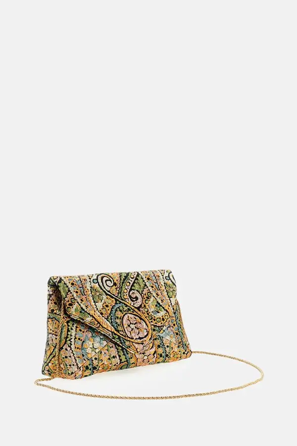 Dries Van Noten Borsa A Mano In Tessuto Jacquard - Multicolor