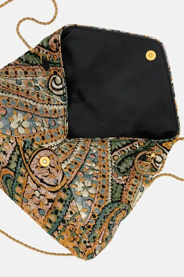 Dries Van Noten Borsa A Mano In Tessuto Jacquard - Multicolor