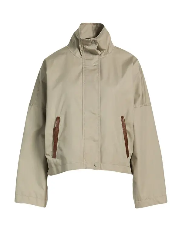 Max & Co. Jacket Taupe Size Cotton, Polyamide
