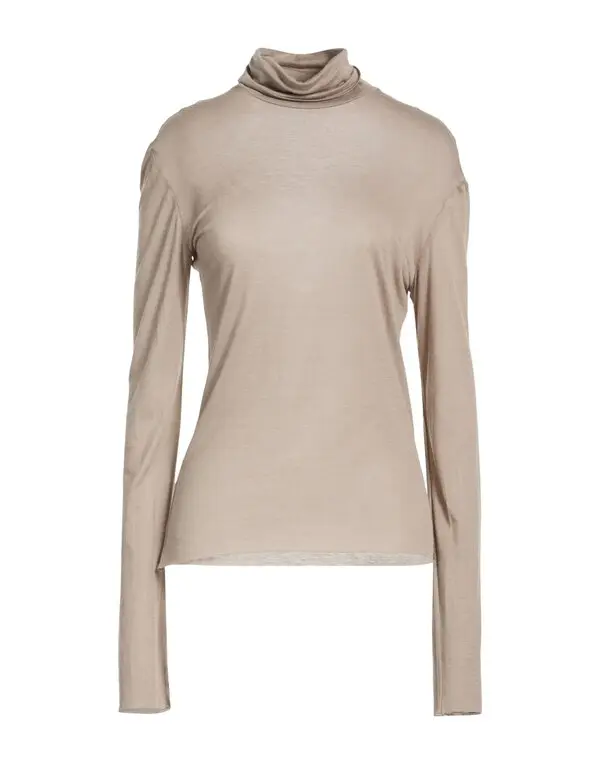 ALYSI T-shirt Taupe Size Viscose, Wool