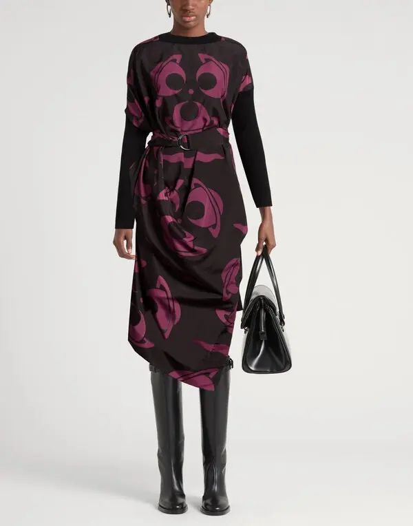 VIVIENNE WESTWOOD Midi Dress Size Polyester, Virgin Wool