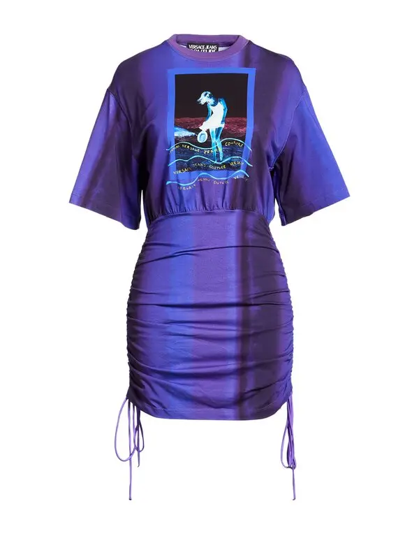Versace Mini Dress Size Cotton, Elastane