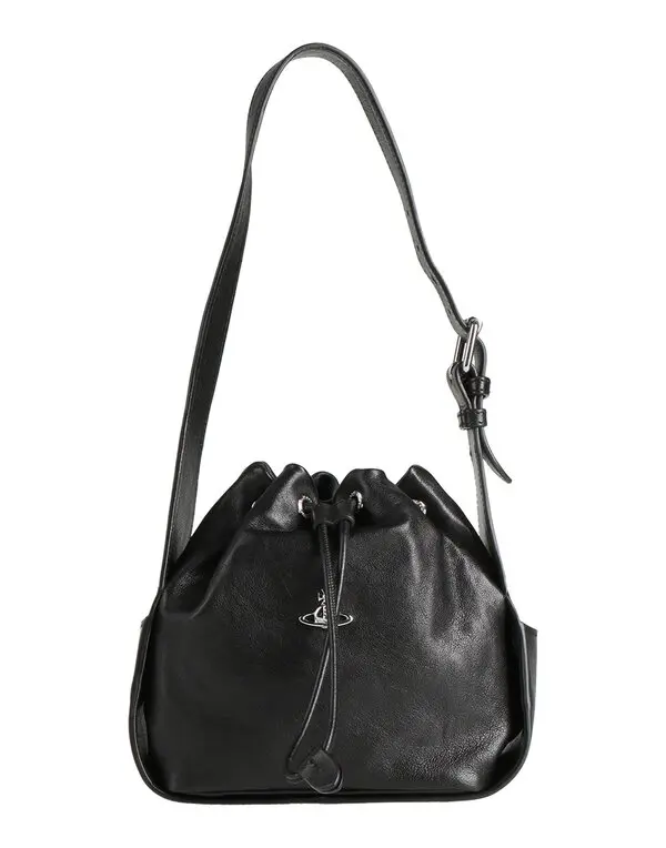 VIVIENNE WESTWOOD Stacey Bucket Bag Shoulder Bag Sheepskin - Black