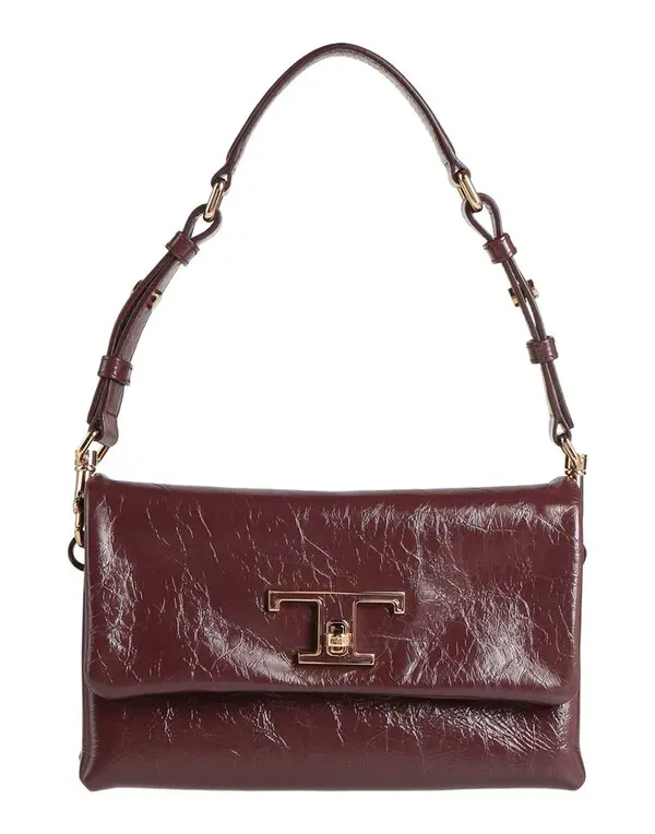 TOD'S Handbag Burgundy Leather