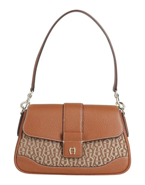 AIGNER Shoulder Bag Military Recycled Polyester, Leather - Brown