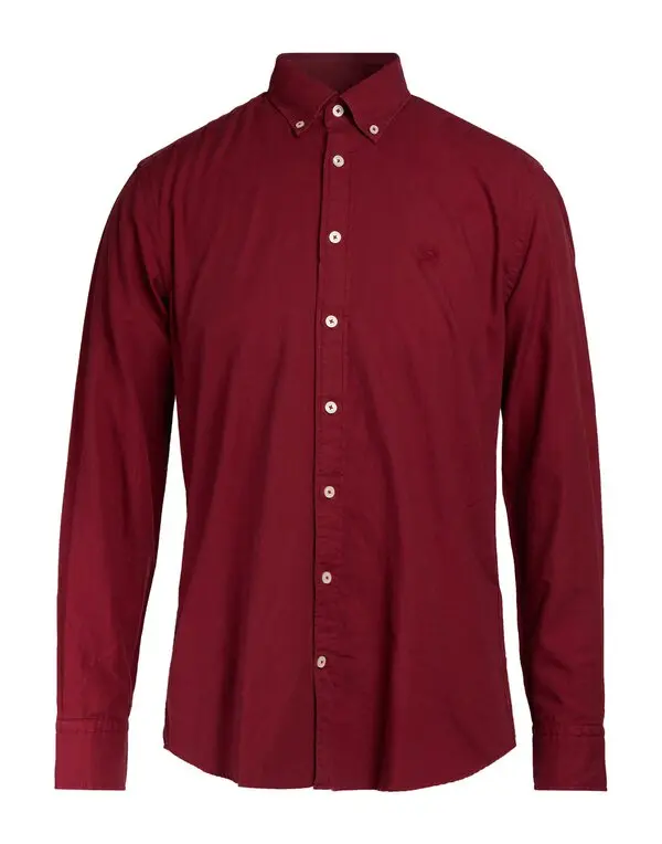 HACKETT  Shirt Burgundy Size Cotton