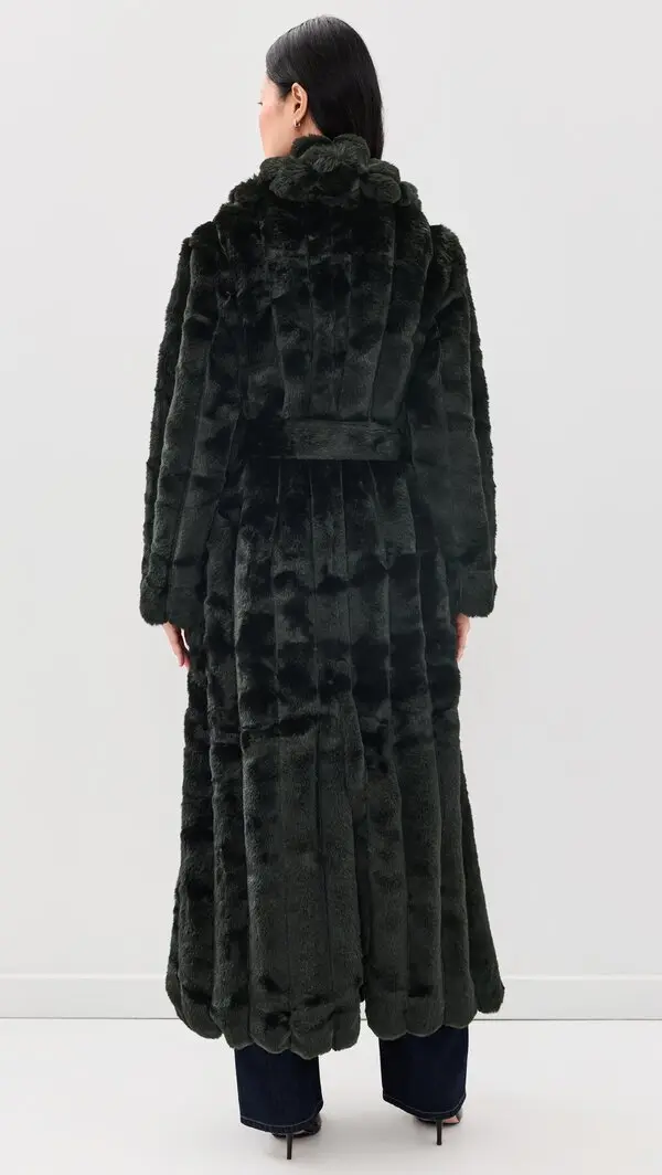 Bardot Marta Faux Fur Longline Coat