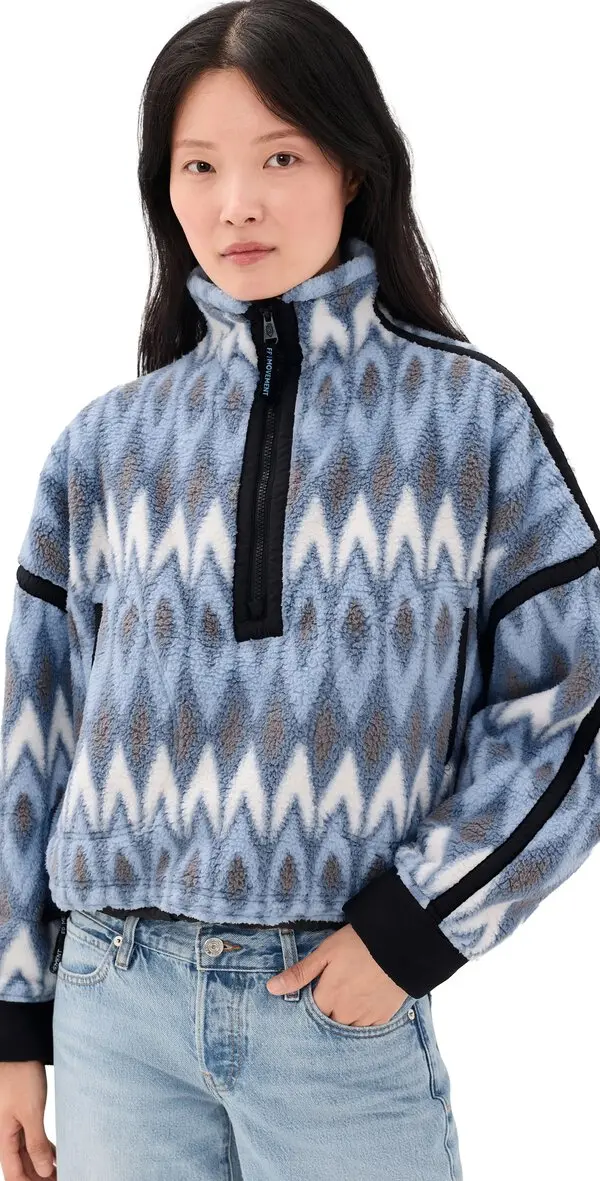 Free People Mountain High Half Zip Fleece Pullover