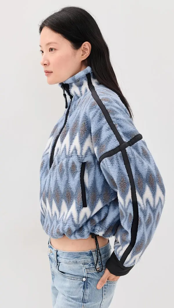 Free People Mountain High Half Zip Fleece Pullover