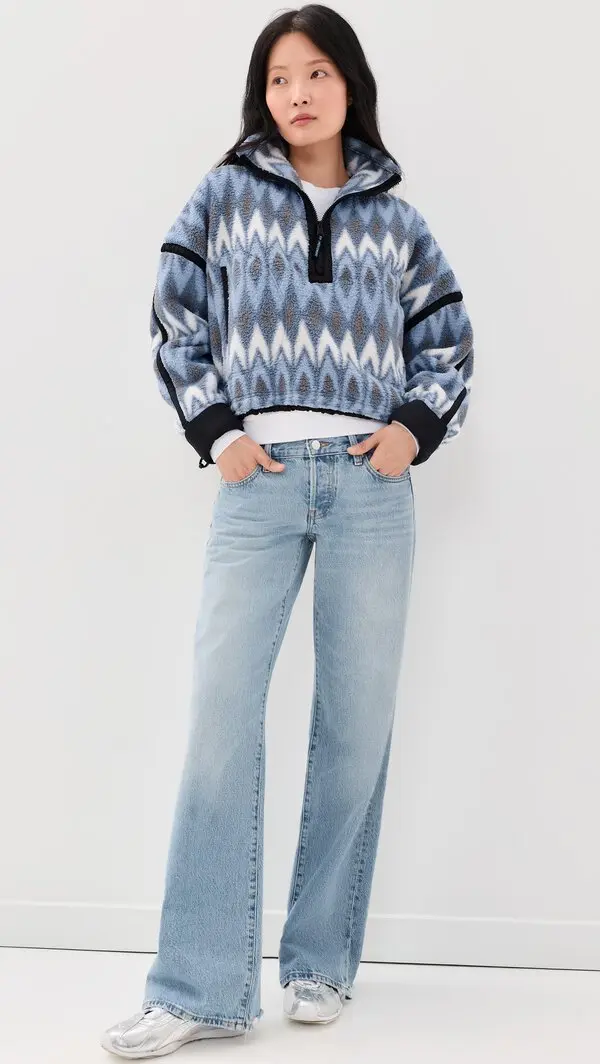 Free People Mountain High Half Zip Fleece Pullover