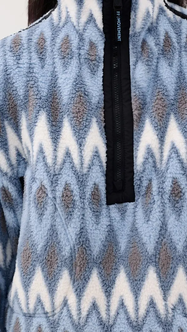 Free People Mountain High Half Zip Fleece Pullover