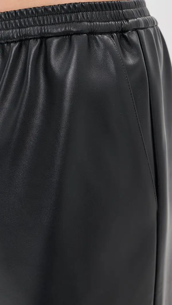LE BOP Margot Faux Leather Pants - Black