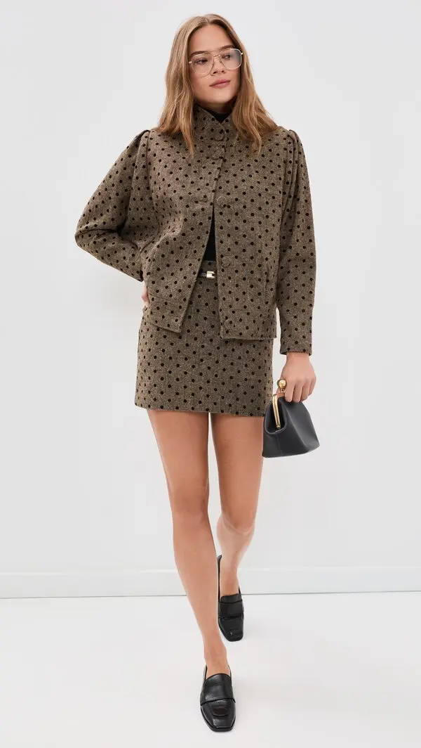 Line & Dot Millie Belted Miniskirt