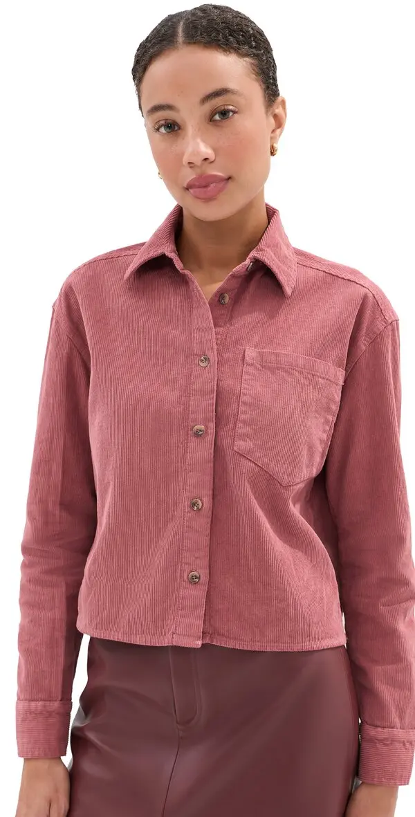LE BOP Collins Corduroy Button Down - Marsala