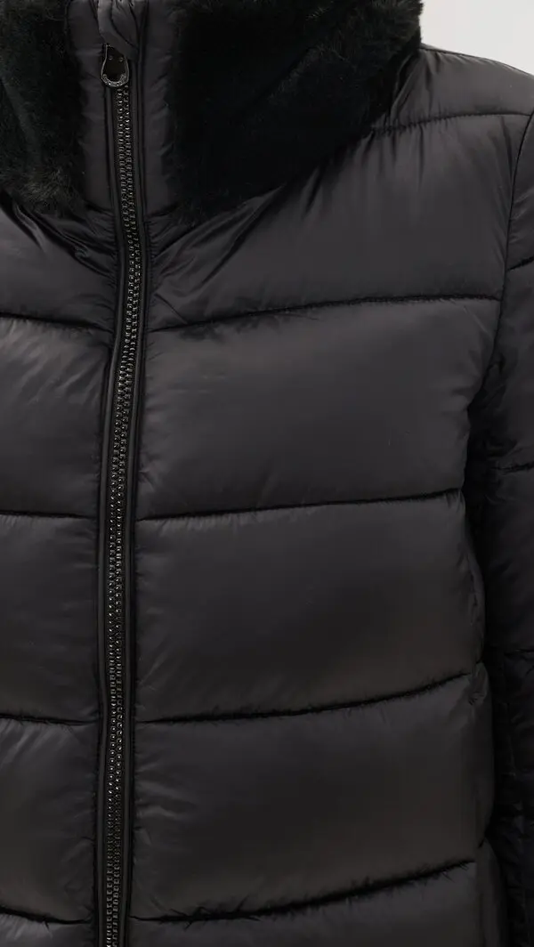 SAVE THE DUCK Mei Faux Fur Trim Quilted Coat