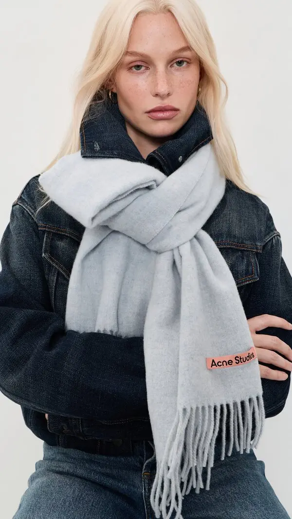 Acne Studios Canada New Rws Wool Scarf - Blue