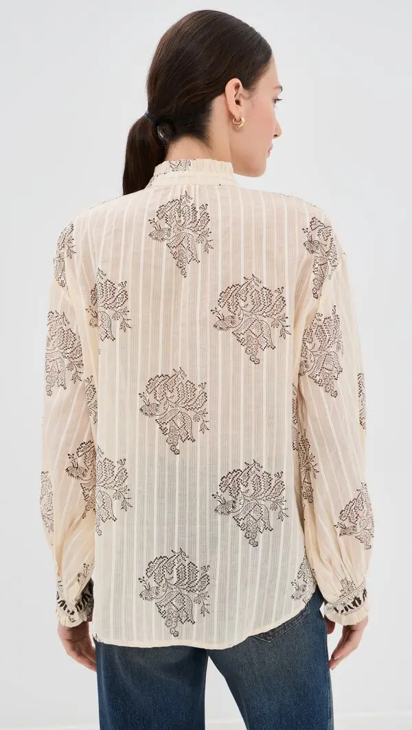 Alix Of Bohemia Poet Grapevine Stripe Blouse