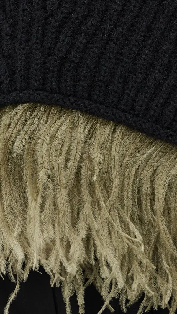 La DoubleJ High Kick Sweater With Feathers