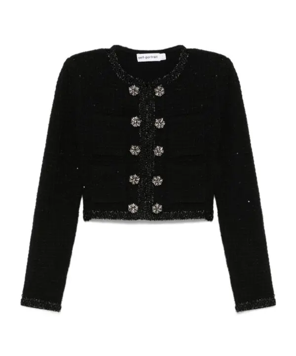 SELF-PORTRAIT Crew Neck Long-sleeved Jacket