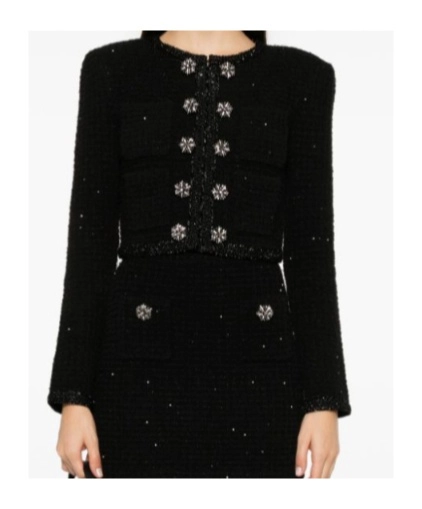 SELF-PORTRAIT Crew Neck Long-sleeved Jacket