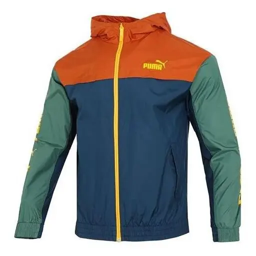 PUMA Colourblock Hooded Windbreaker Logo
