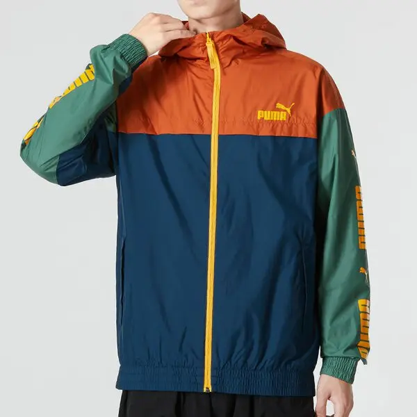 PUMA Colourblock Hooded Windbreaker Logo