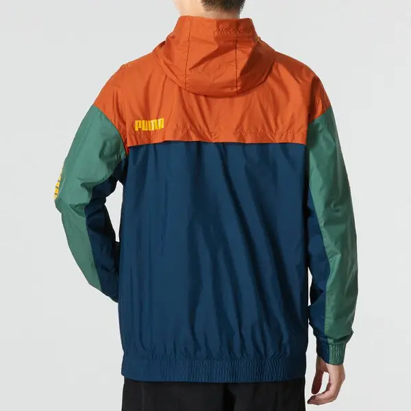 PUMA Colourblock Hooded Windbreaker Logo