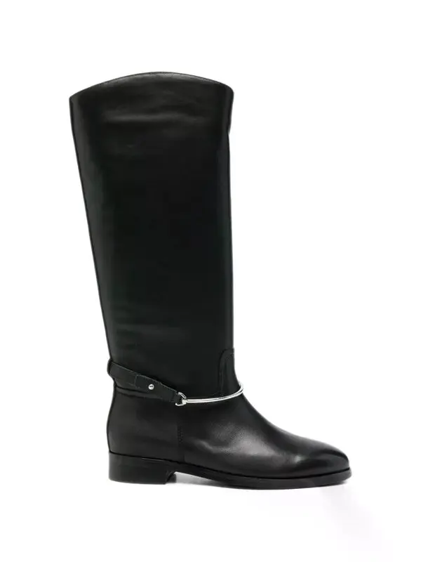 LINDA BAUMANN Horsebit-detail Leather Boots