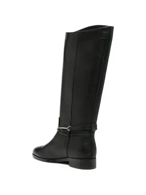 LINDA BAUMANN Horsebit-detail Leather Boots