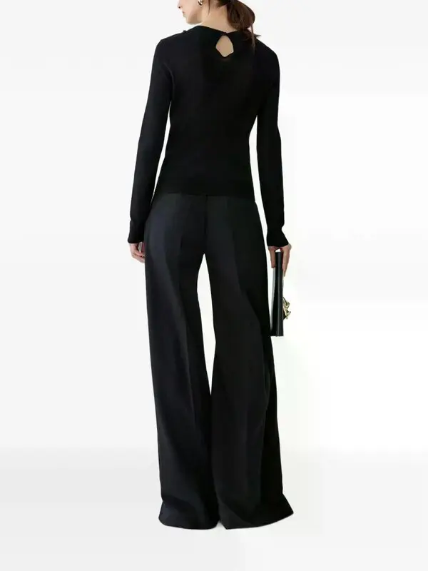 Carolina Herrera Bead-embroidered Floral-patch Sweater