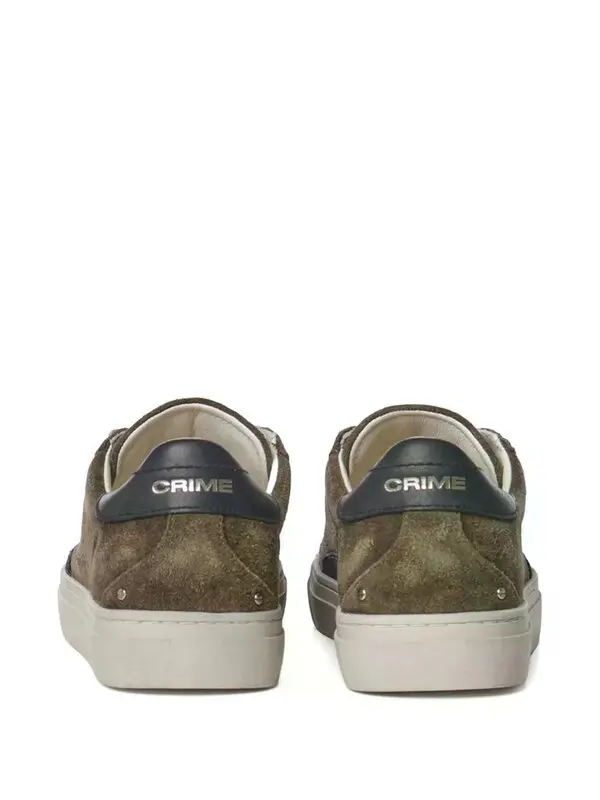 CRIME LONDON Essential Suede Logo-print Sneakers