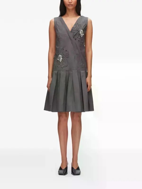 3.1 Phillip Lim Floral Pleated Cotton Mini Dress