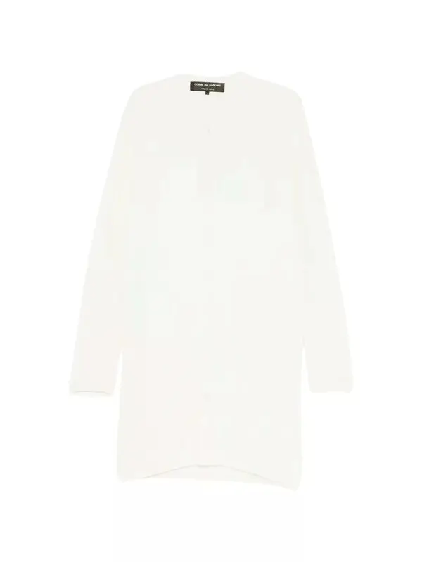 Comme Des Garçons Longline Button-up Cardigan - Neutrals