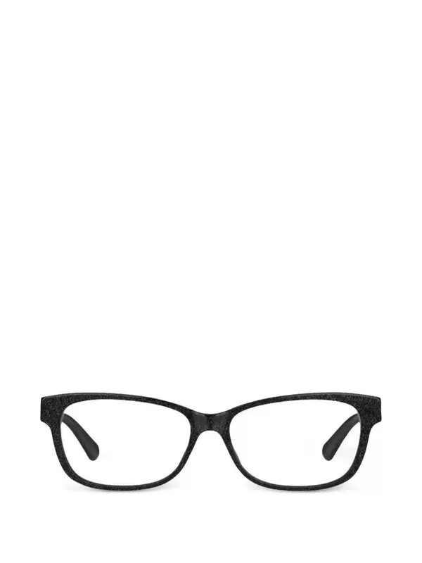 JIMMY CHOO Glitter-effect Jc Logo Glasses - Black