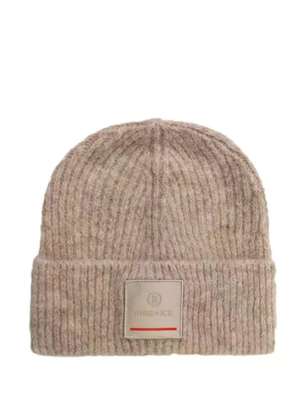 Bogner Logo-patch Ribbed-knit Beanie Hat