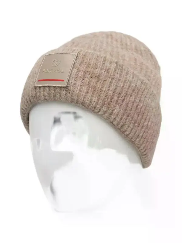 Bogner Logo-patch Ribbed-knit Beanie Hat