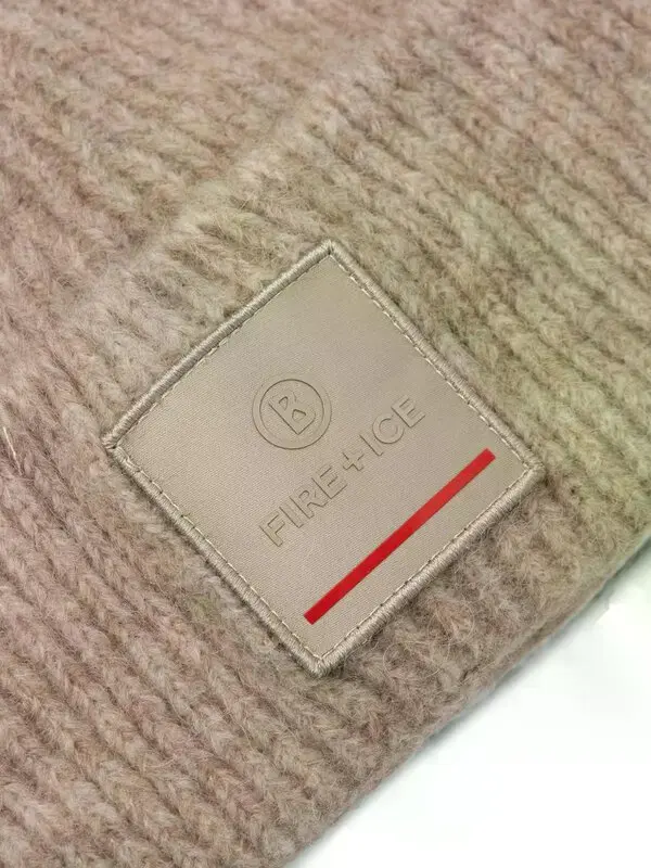 Bogner Logo-patch Ribbed-knit Beanie Hat