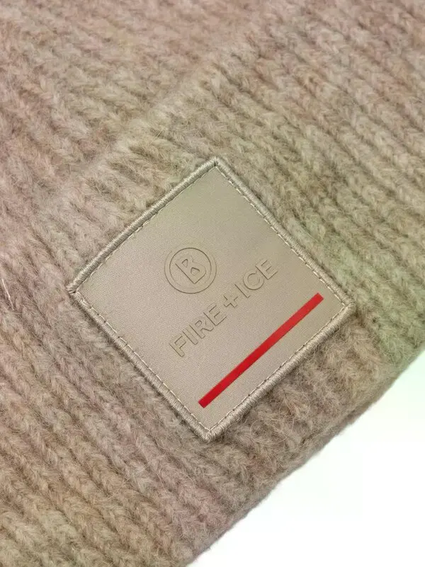 Bogner Logo-patch Ribbed-knit Beanie Hat