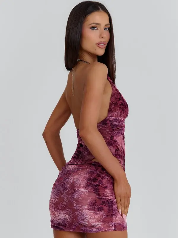 OUTCAST Docia Mini Dress Purple/pink